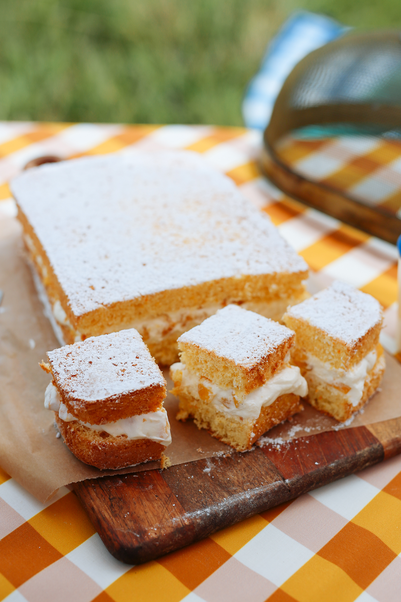 Peaches and Cream Sponge Cake - Local is Lovely